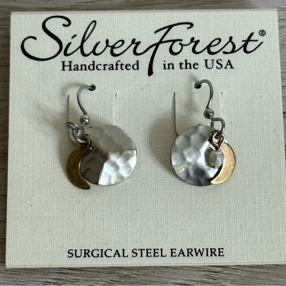 Silver Forest | Jewelry | Silver Forest Hammered Silver And Gold Disc ...